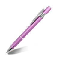 China Multi Colors Press Metal Ballpoint Pen 1.0mm Anti-Slip Pen Grip Click Ball Pen for sale
