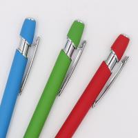 China Stylish Press Metal Ballpoint Pen Click Soft Touch Promotional Aluminum Ball Pen for sale