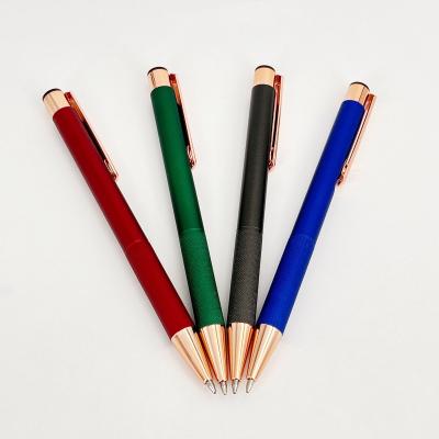 China Simple Press Metal Ballpoint Pen Wholesale Matte Roller Ball Pen For Business Gifts for sale