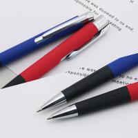 China Hot Selling Aluminum Ball Pen Soft Coating Soft Rubber Grip Smooth Writing Ballpoint Pen for sale