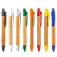 China Creative Bamboo Wooden Ball Pen Multiple Colors Eco-friendly Advertising Ballpoint Pen for sale