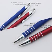 China Business Office Metal Matte Press Ball Pen Print Logo Fluent Writing Gift Ball Pen for sale