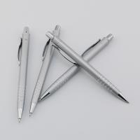 China Wholesale Metal Silver Ball Pen With Custom Logo 1.0mm Smooth Writing Pen for sale