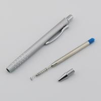 China Wholesale Metal Silver Ball Pen With Custom Logo 1.0mm Smooth Writing Pen for sale