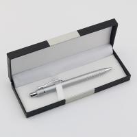 China Wholesale Metal Silver Ball Pen With Custom Logo 1.0mm Smooth Writing Pen for sale