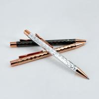 China New Arrival Rhombus Diamond Cutting Surface Colorful Metal Ball Pen For School for sale