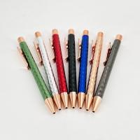 China New Arrival Rhombus Diamond Cutting Surface Colorful Metal Ball Pen For School for sale