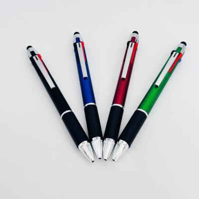 China 4 Colors In 1 Capacitive Ballpoint Pen 0.5mm Press Multi-functional Ball Pen For Office School for sale