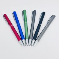 China High End Aluminum Twist Ball Pen Colorful Anti-slip Grip Smooth Writing Ballpoint Pen for sale