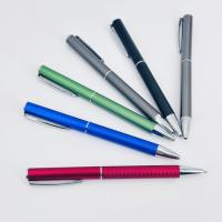China High End Aluminum Twist Ball Pen Colorful Anti-slip Grip Smooth Writing Ballpoint Pen for sale