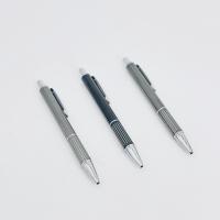 China Office Stationery Aluminum Press Ballpoint Pen 1.0mm Fluent Writing Custom Logo Ball Pen for sale