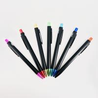 China School Stationery Simple Aluminum Press Type Ballpoint Pen Spray Painting Logo Pen for sale