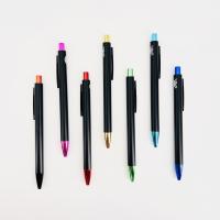 China School Stationery Simple Aluminum Press Type Ballpoint Pen Spray Painting Logo Pen for sale