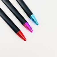 China School Stationery Simple Aluminum Press Type Ballpoint Pen Spray Painting Logo Pen for sale