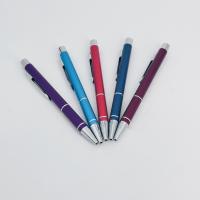China Aluminum Barrel Press Metal Ball Pen 1.0mm Matt Aluminum Ballpoint Pen Non-slip Grip for sale