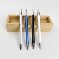 China Wholesale Advertising Press Logo Ball Pen 1.0mm Colorful Retractable Ballpoint Pen for sale