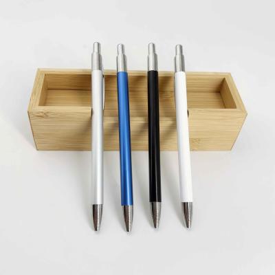 China Wholesale Advertising Press Logo Ball Pen 1.0mm Colorful Retractable Ballpoint Pen for sale