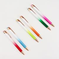 China Creative Gradient Aluminum Ballpoint Pen Colorful Spray Painting 0.35mm Writing Pen for sale