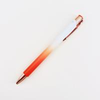 China Creative Gradient Aluminum Ballpoint Pen Colorful Spray Painting 0.35mm Writing Pen for sale