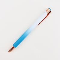 China Creative Gradient Aluminum Ballpoint Pen Colorful Spray Painting 0.35mm Writing Pen for sale