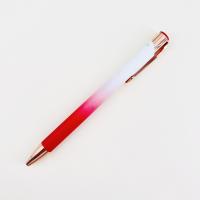 China Creative Gradient Aluminum Ballpoint Pen Colorful Spray Painting 0.35mm Writing Pen for sale