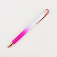 China Creative Gradient Aluminum Ballpoint Pen Colorful Spray Painting 0.35mm Writing Pen for sale