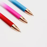 China Creative Gradient Aluminum Ballpoint Pen Colorful Spray Painting 0.35mm Writing Pen for sale