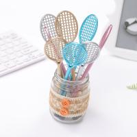 China Badminton Racket Shape Gel Pen 0.5mm Plastic Creative Neutral Pen for sale