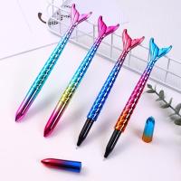 China Colorful Gradient Mermaid Neutral Pen 0.5mm UV Electroplated Girl's Heart Gel Pen for sale