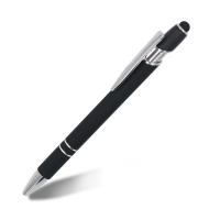 China Classical Touchscreen Metal Press Ballpoint Pen Click Stylus Tip Aluminium Ball Pen for sale