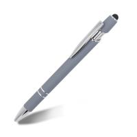 China Classical Touchscreen Metal Press Ballpoint Pen Click Stylus Tip Aluminium Ball Pen for sale