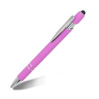 China Classical Touchscreen Metal Press Ballpoint Pen Click Stylus Tip Aluminium Ball Pen for sale