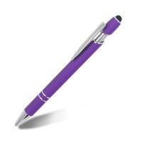 China Classical Touchscreen Metal Press Ballpoint Pen Click Stylus Tip Aluminium Ball Pen for sale