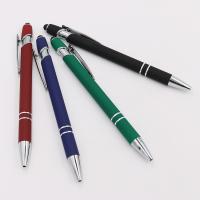 China Classical Touchscreen Metal Press Ballpoint Pen Click Stylus Tip Aluminium Ball Pen for sale