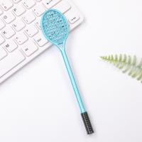 China Badminton Racket Shape Gel Pen 0.5mm Plastic Creative Neutral Pen for sale