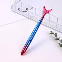 China Colorful Gradient Mermaid Neutral Pen 0.5mm UV Electroplated Girl's Heart Gel Pen for sale