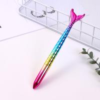 China Colorful Gradient Mermaid Neutral Pen 0.5mm UV Electroplated Girl's Heart Gel Pen for sale