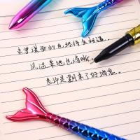 China Colorful Gradient Mermaid Neutral Pen 0.5mm UV Electroplated Girl's Heart Gel Pen for sale
