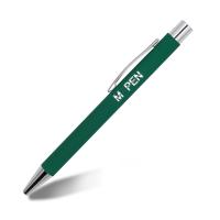 China Classy Soft Coating Metal Ball Pen 1.0mm Tip Clip Ballpoint Pen Customized Logo for sale