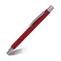 China Classy Soft Coating Metal Ball Pen 1.0mm Tip Clip Ballpoint Pen Customized Logo for sale