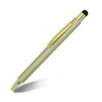 China Glitter Press Style Ball Pen Touch Screen Metal Patterned Paint Ballpoint Pen for sale