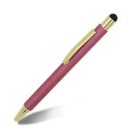 China Glitter Press Style Ball Pen Touch Screen Metal Patterned Paint Ballpoint Pen for sale