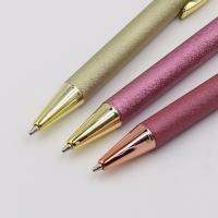 China Glitter Press Style Ball Pen Touch Screen Metal Patterned Paint Ballpoint Pen for sale