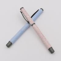 China Aluminum Roller Ball Pen Specialty Paper Surface Roller Pen Insertable Cap Pen for sale