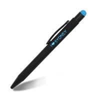 China Wholesale Custom Logo Metal Touch Screen Ball Pen Soft Rubber Colorful Stylus Pen for sale