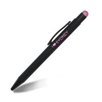 China Wholesale Custom Logo Metal Touch Screen Ball Pen Soft Rubber Colorful Stylus Pen for sale