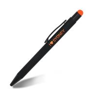 China Wholesale Custom Logo Metal Touch Screen Ball Pen Soft Rubber Colorful Stylus Pen for sale