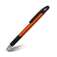 China Classic Aluminum Ballpoint Pen Colorful Spray Paint Soft Pen Grip Black Clip Office Pen for sale