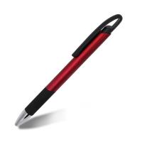 China Classic Aluminum Ballpoint Pen Colorful Spray Paint Soft Pen Grip Black Clip Office Pen for sale