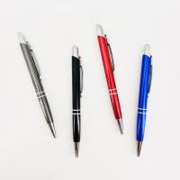 China Aluminum Press Ballpoint Pen 1.0 mm Metal Barrel Gift Pen Stationery Supply for sale